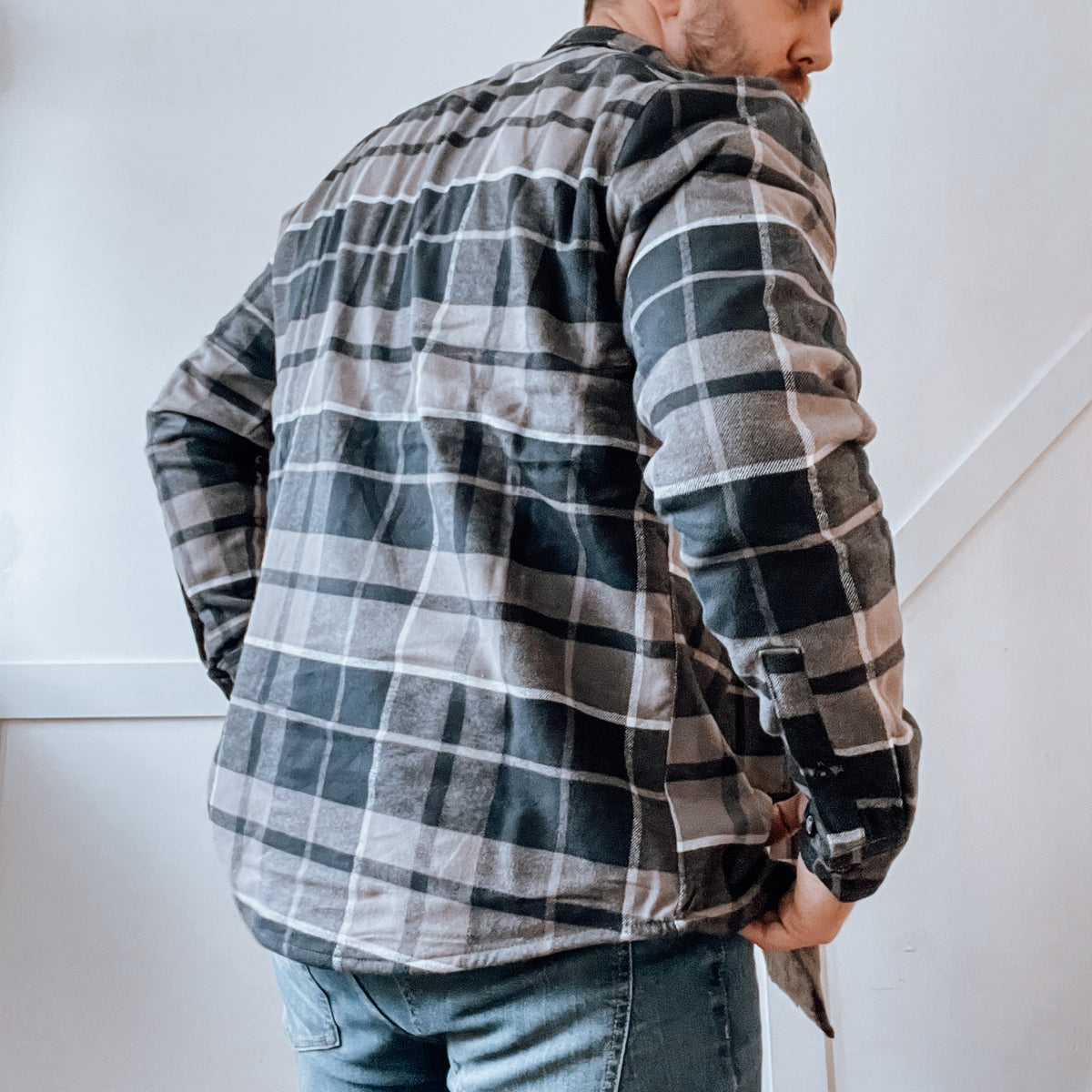 Flannel Sherpa - Grey – Reaper One Seven