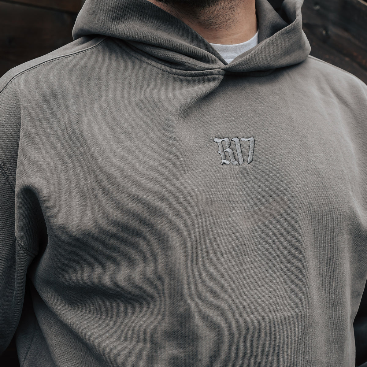 Signature Relaxed Hoodie - Warm Grey – Reaper One Seven